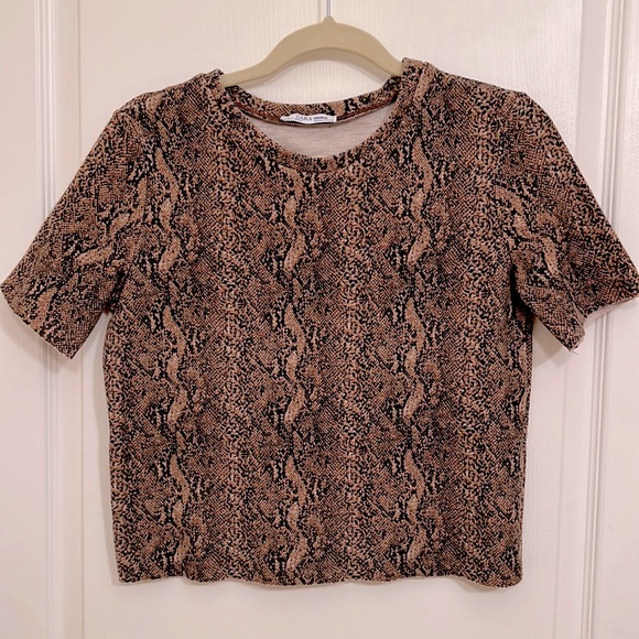 Zara | Tops | Zara Snake Print Shirt | Poshmark